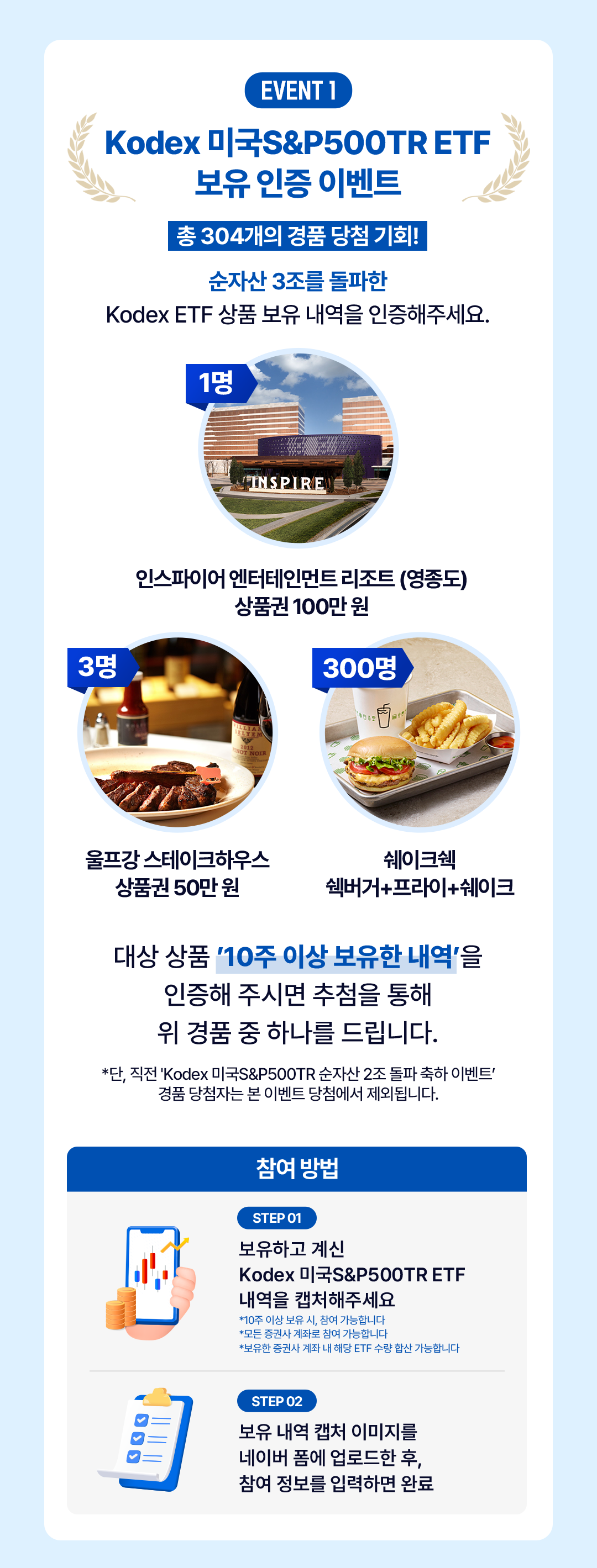 Kodex 미국S&P500TR ETF 순자산 3조 돌파 기념 이벤트